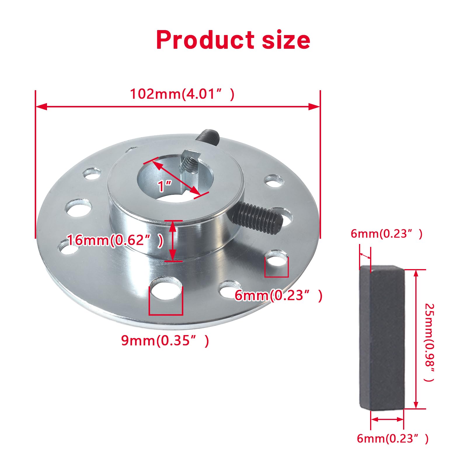 Mua Go Kart Axle Hub 1"Bore 1/4"Keyway Sprocket Hub Steel for Predator ...