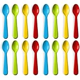 Amazon.com: PLASKIDY Plastic Kids Spoon Set of 18 - BPA Free, Dishwasher Safe Reusable Children ...