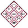 GHS Toxic, Skull, Skull and Crossbones, Pictogram, 2"W x 2"H Decal ...