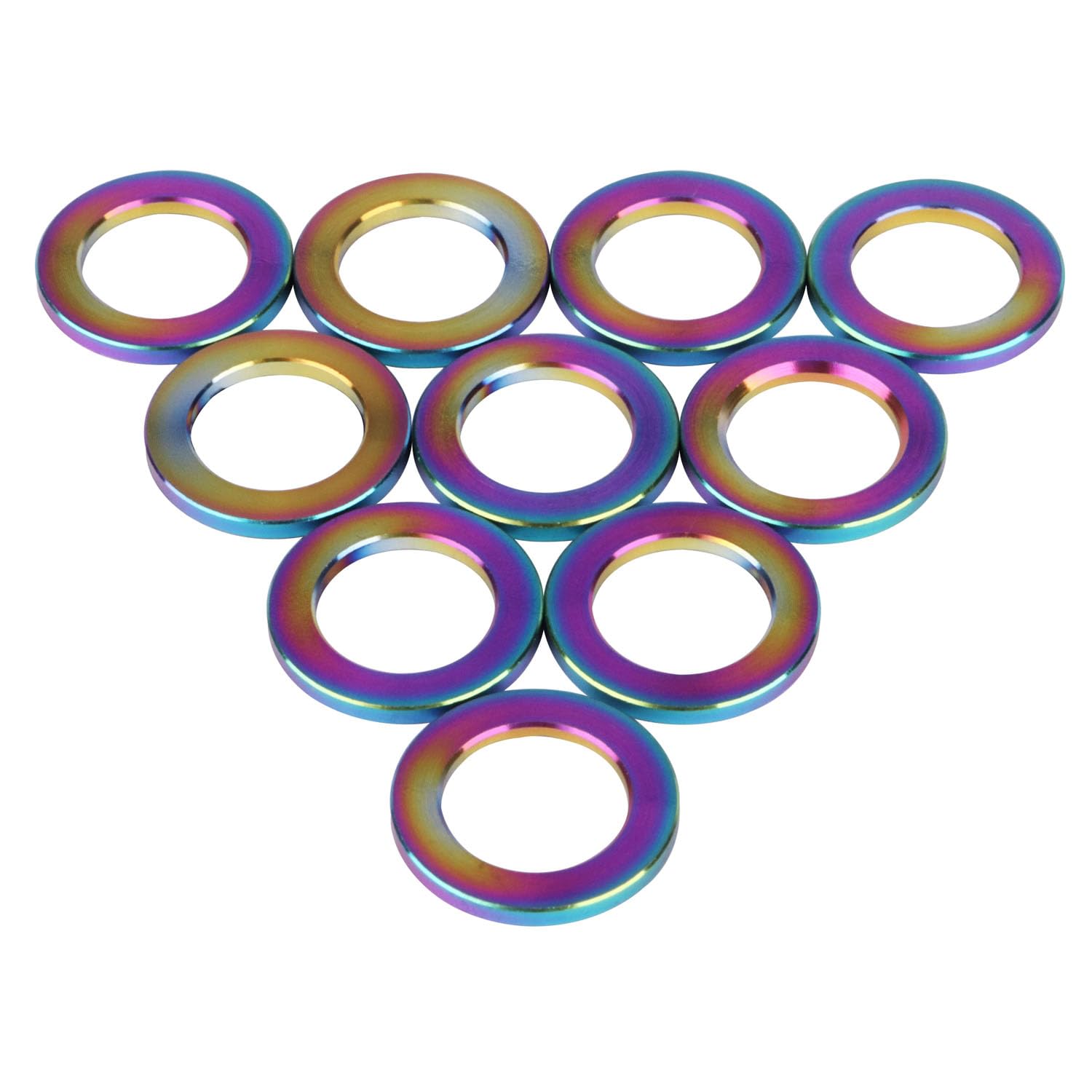 UHDFBDHF Titanium Flat Washer for M8 M10 Bolt Screw Washer Pack of 10 (Ranibow, M10) for sale ...