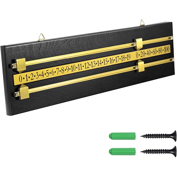 4 Lane Scorekeeper 4-Lane Billiards Scoreboard - High Density Wood ...