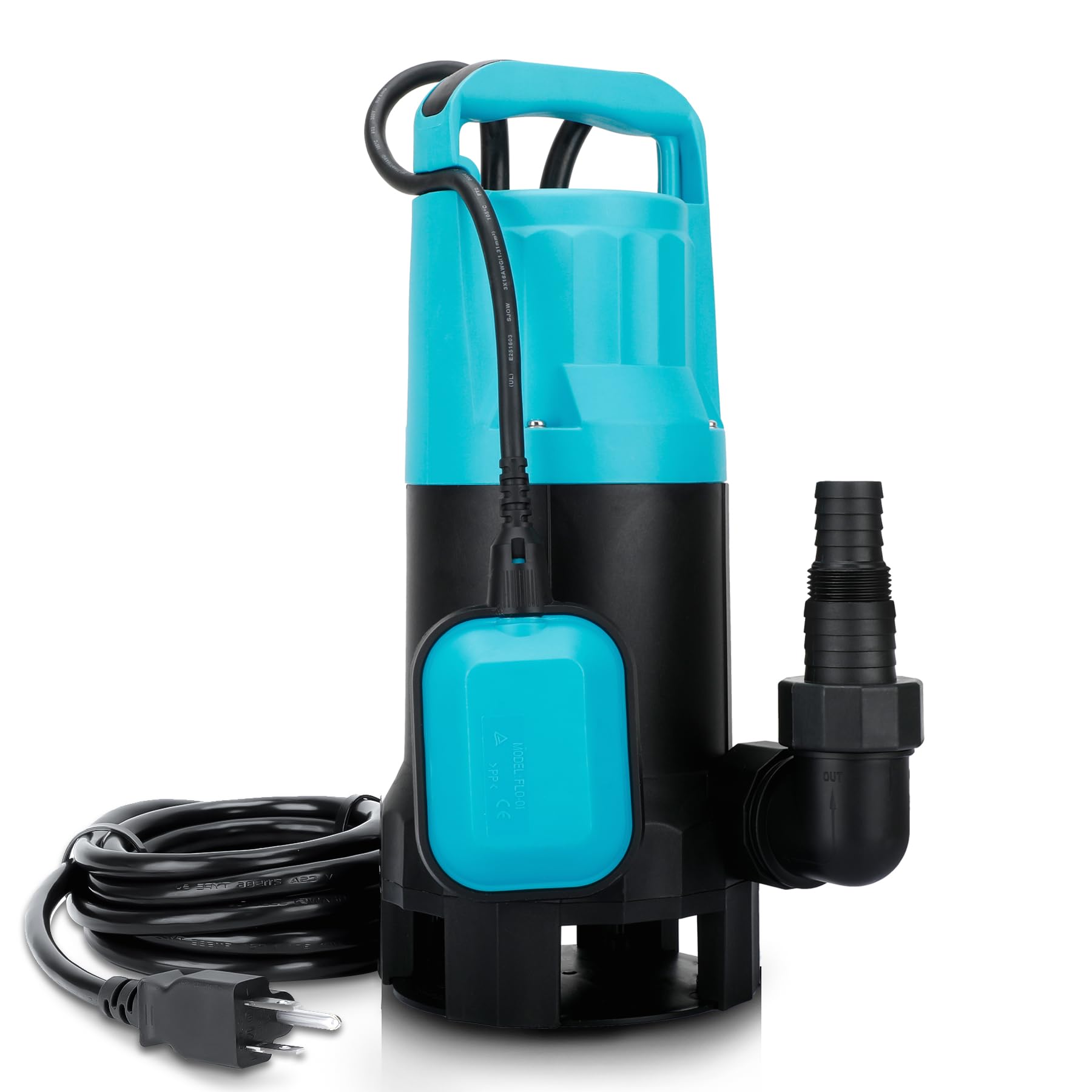 BOMGIE 1.3HP Sump Pump 5280GPH Submersible Water Pump with Float Switch ...