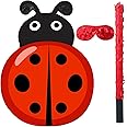 Amazon.com: Pasimy Ladybug Piñata with Blindfold Bat Confetti Ladybug ...