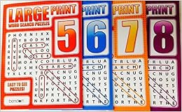 Bendon Large Print Easy-to-See Word Search Puzzles Volumes # 5, 6, 7 ...