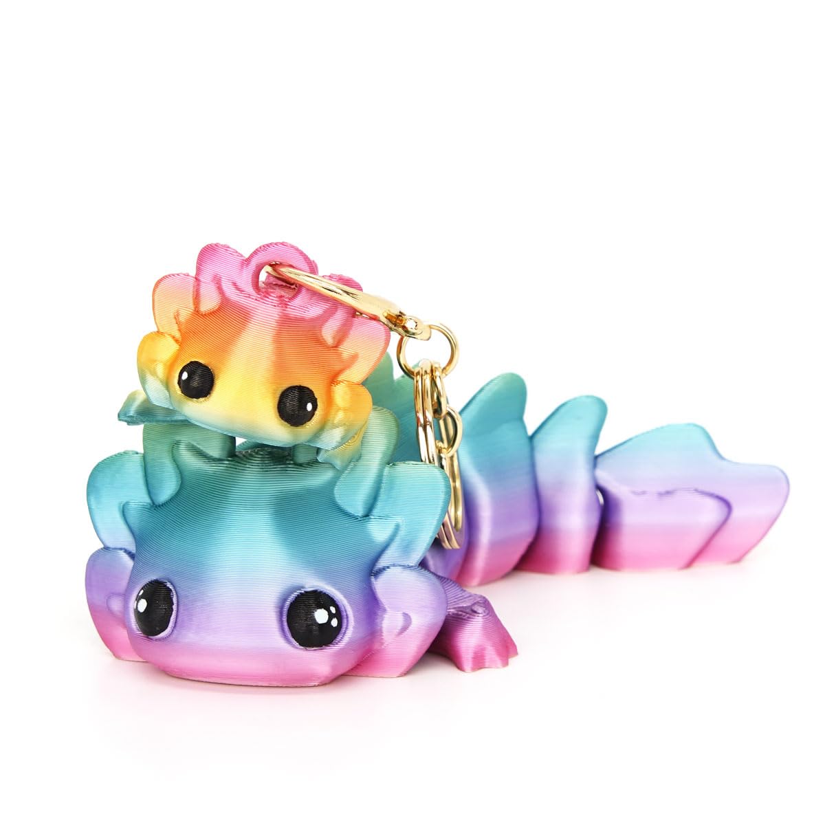 HiesDeosn 2 Pcs Cute Axolotl Tadpole Fidget Toy, 3D Printed ...