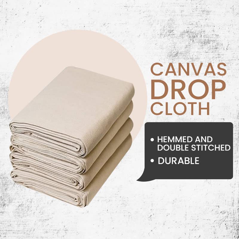 Canvas Painters Drop Cloth (Size 6 x 9 Feet - Pack of 2) - Pure Cotton ...