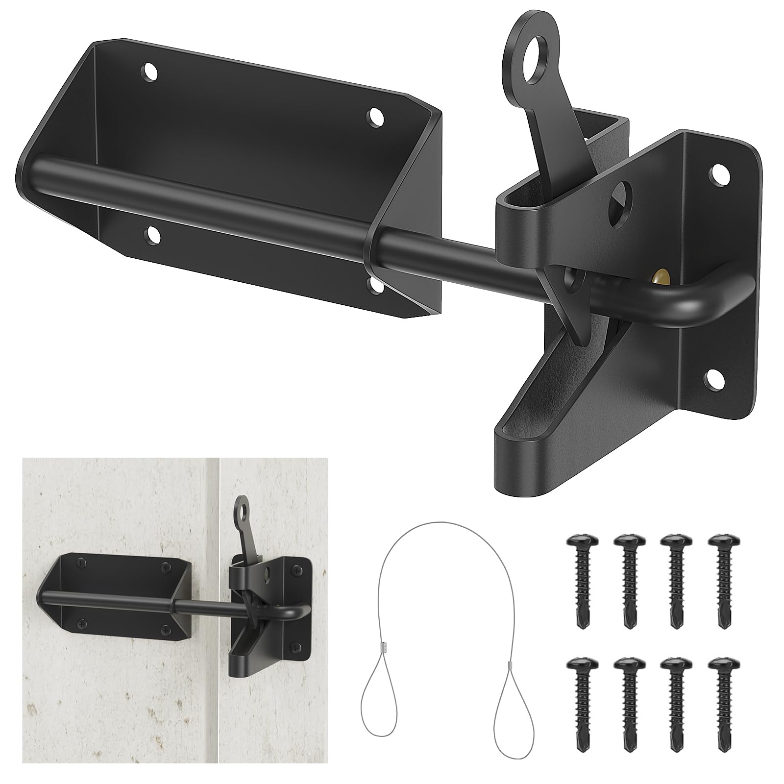 Mua Heavy Duty Automatic Gate Latch for Wooden Fence,Self- Locking ...