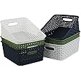 Amazon.com: Rinboat Rectangle Woven Storage Baskets, Small Kitchen ...