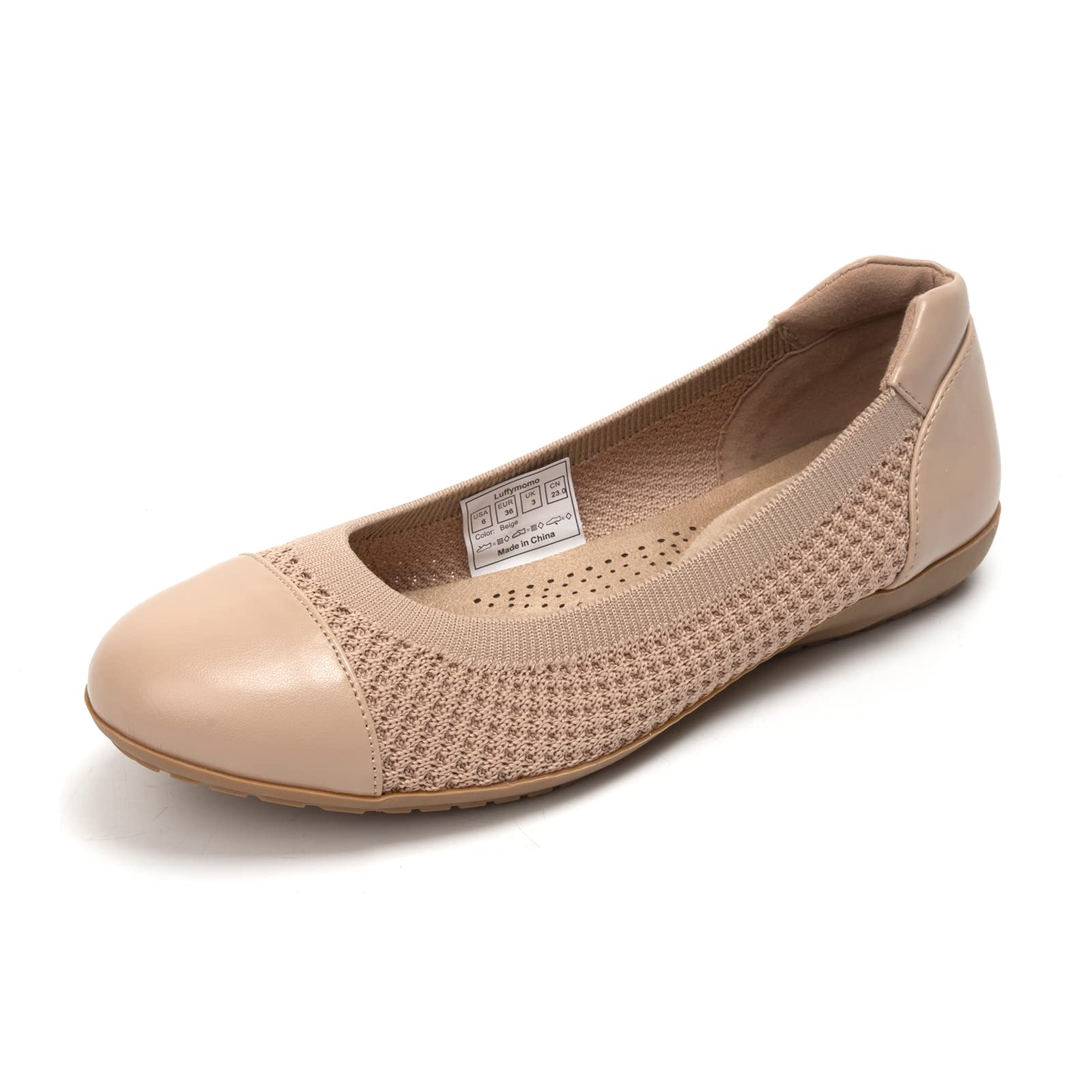 Luffymomo Women's Ballet Flat Shoes Slip on Round Toe Shoe Comfortable ...