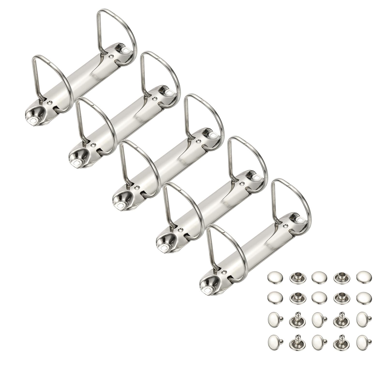 PATIKIL B7 2 Hole Ring Binder Mechanisms, 5 Set 1.97" D Ring ...