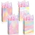 Amazon.com: Maitys 24 Pieces Pastel Rainbow Gift Bags with Tissue Paper ...