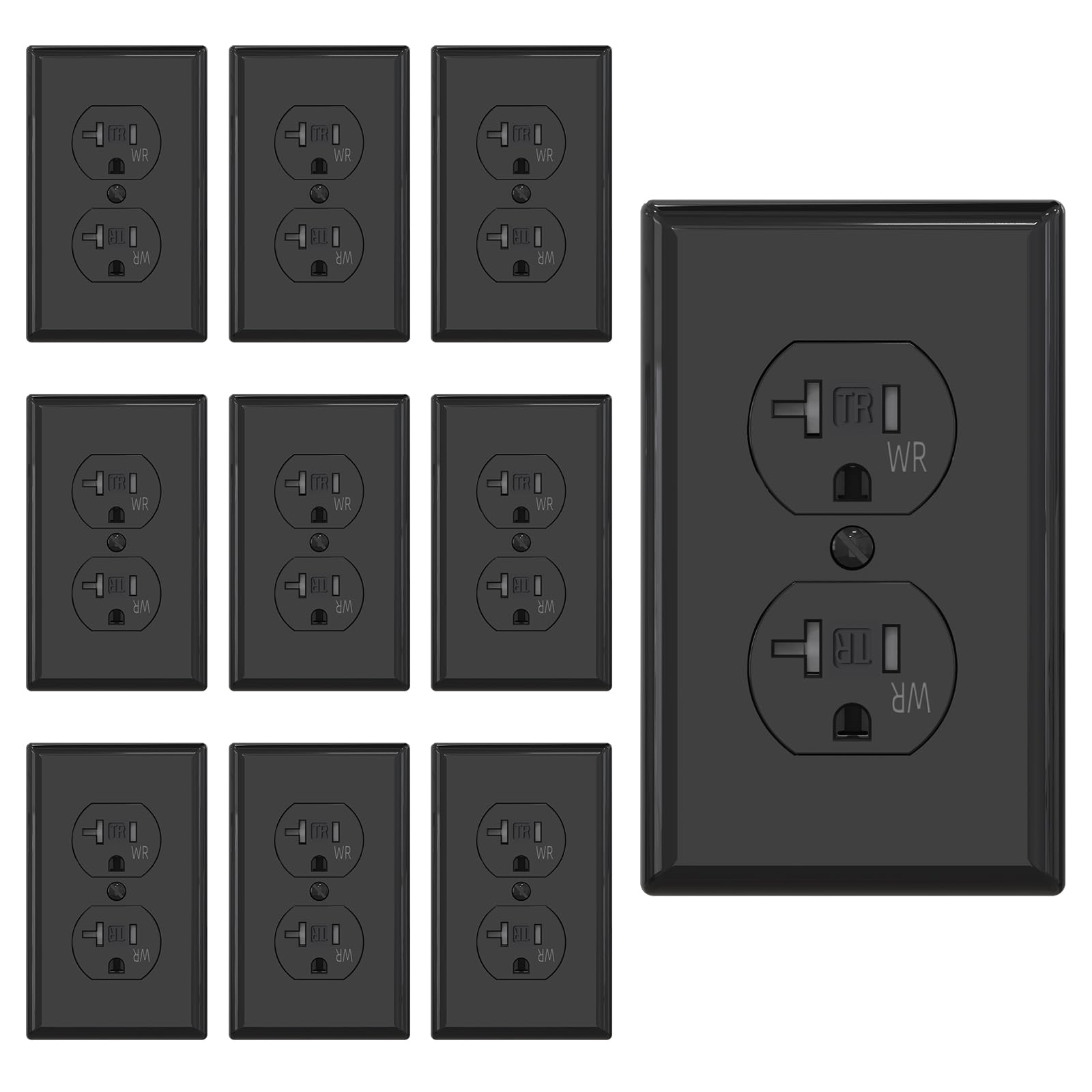 AIDA 20 Amps Outlets Duplex Electrical Receptacle Outlets,WR&TR, Wall ...