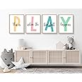 Amazon.com: Kids Playroom Wall Art Playroom Wall Decor Kids Play Canvas ...