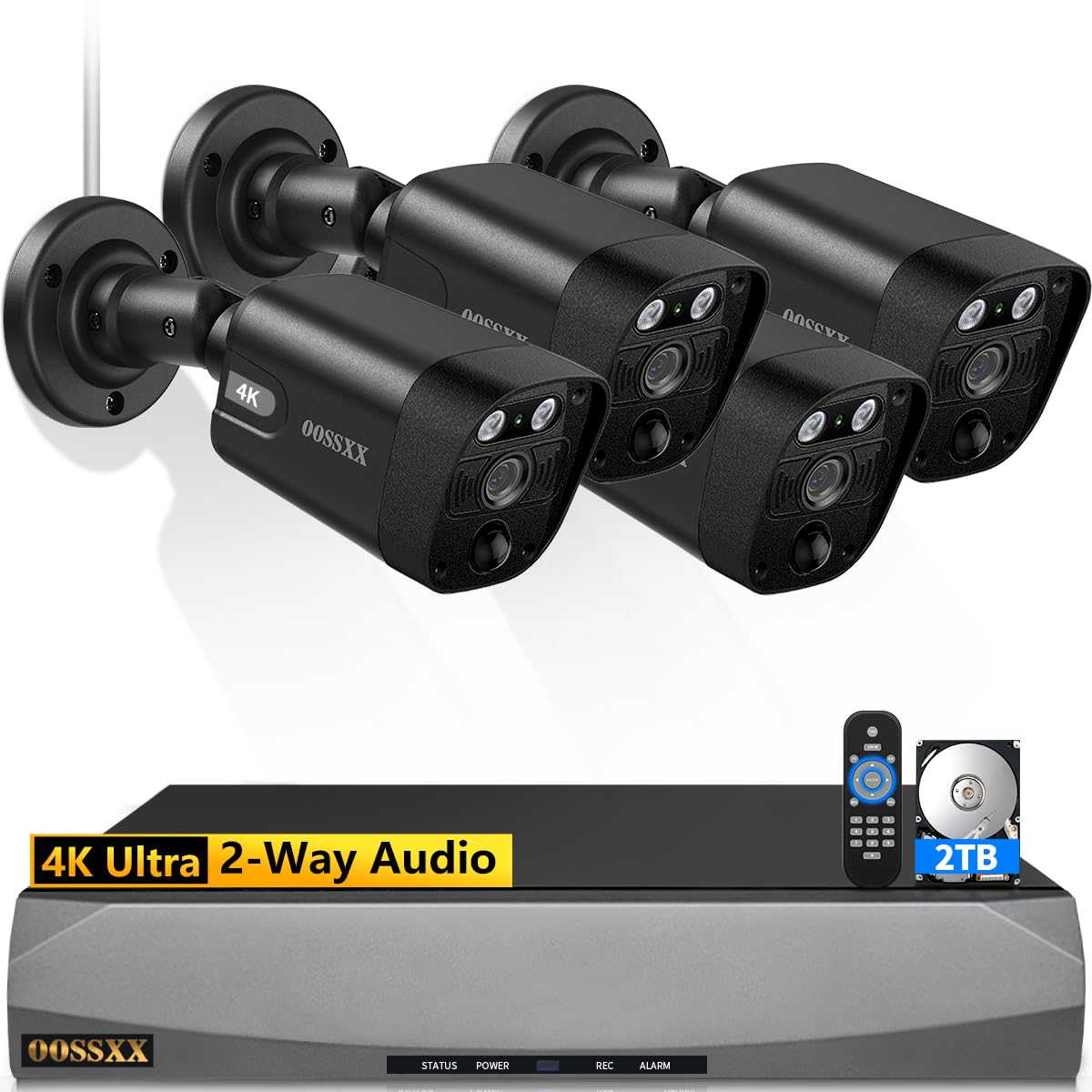 4K/8.0 Megapixel & 130° Ultra Wide-Angle 2-Way Audio PoE Outdoor Home ...