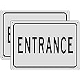 Amazon.com: Entrance Signs Metal Reflective 10" x 14" Entrance Signs ...