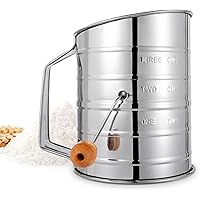 Amazon.com: Flour Sifter, 3 Cup Flour Sifter for Baking Fine Mesh ...