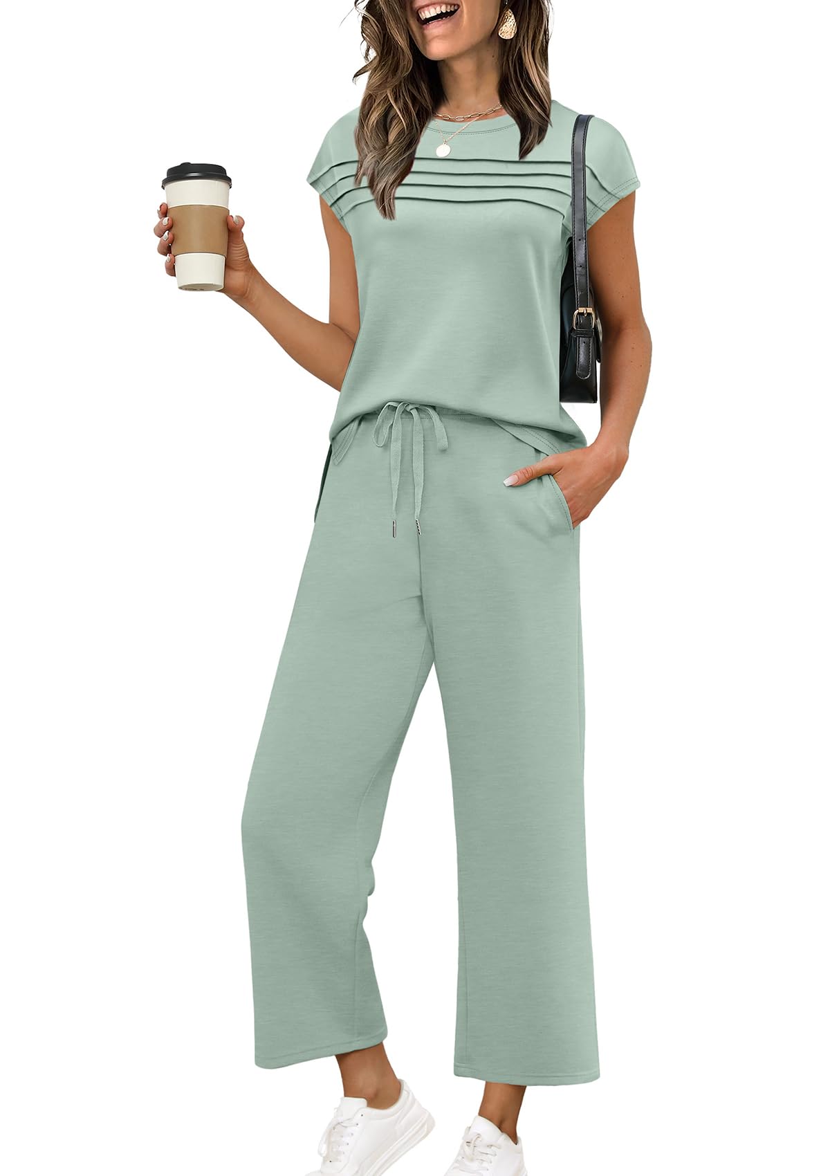 Womens Loungewear Set 2 Piece Travel Airport Outfits on Plane Summer ...