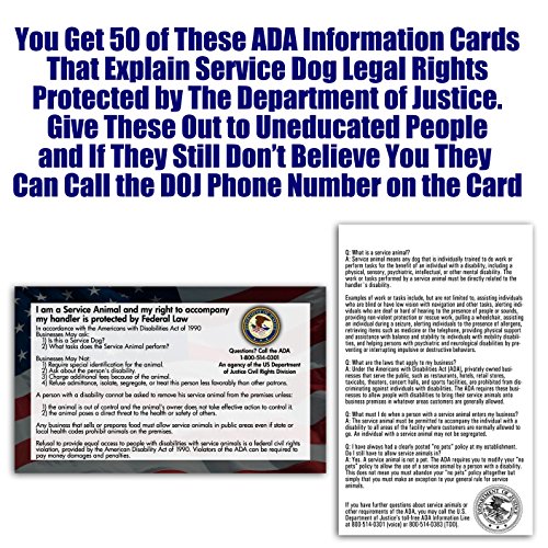 ADA Service Dog Law Cards 2023 - THE ORIGINAL - 50 ADA Service Dog ...