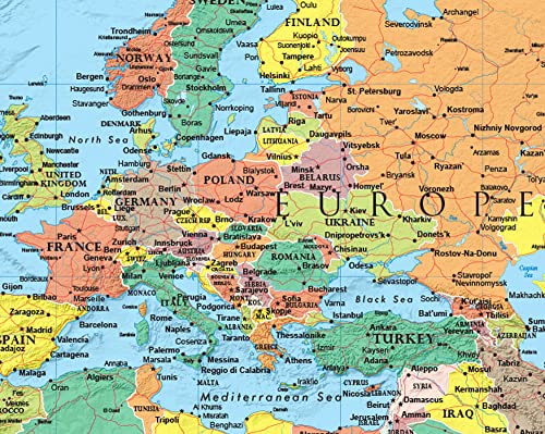 32x50 World Signature Premier Wall Map Mega Poster | Pricepulse