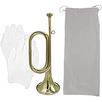 Amazon.com: Cheerock 1 Pcs Gold Plated Bugle, Brass Cavalry Trumpet ...