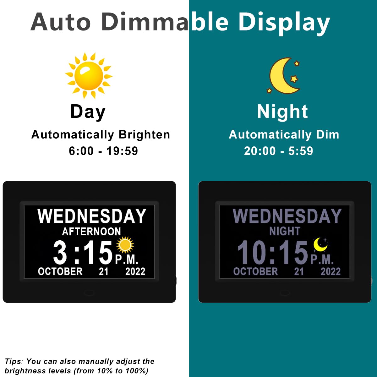 Mua Véfaîî 【2024 New】 Digital Clock with Day Date for Elderly Dementia ...