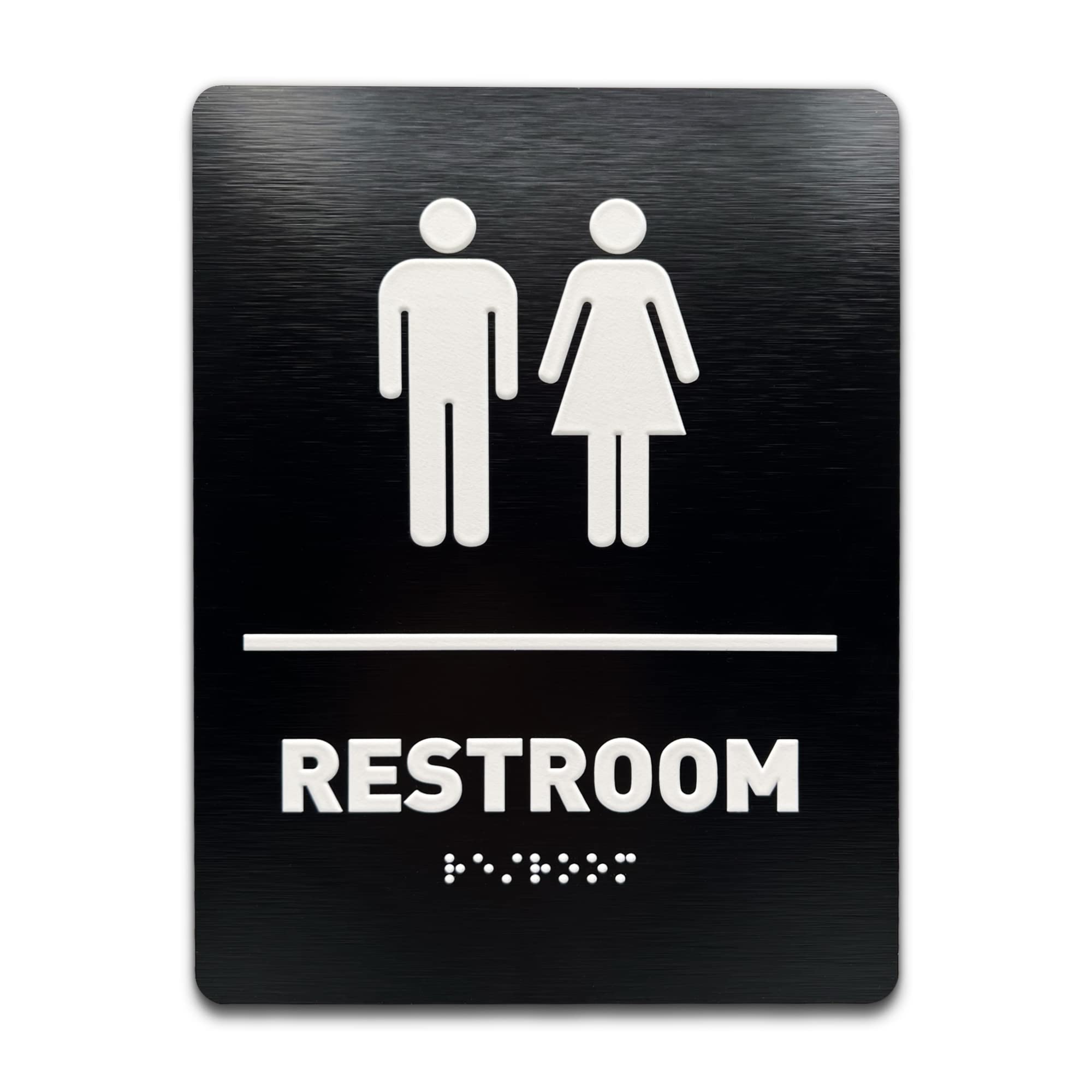 Mua Unisex Restroom Identification Sign - ADA Compliant Bathroom Sign ...