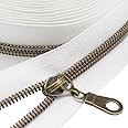 Amazon.com: MebuZip #5 Antique Brass Metallic Nylon Coil Zippers by The ...