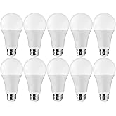 Satco S11411 9.5-Watt A19 LED Light Bulbs, 60-Watt Replacement, 5000K Natural Light, 760 Lumens ...