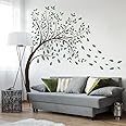 Amazon.com: Prabahdak 4 Sheets Green Tree Wall Decals Big Tree Wall ...