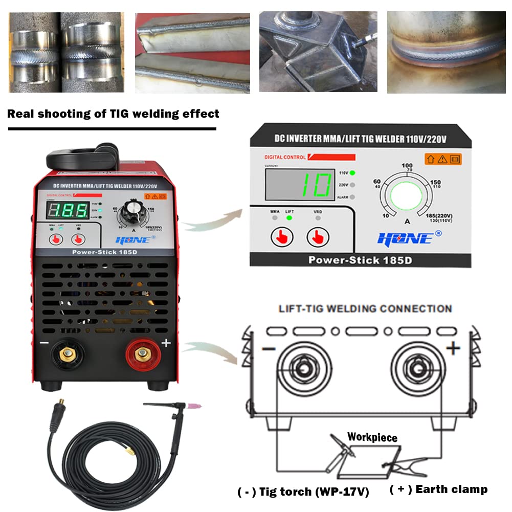 Mua HONE ARC Welder, Actual 185Amp 110V/220V Stick Welder with Lift Tig ...