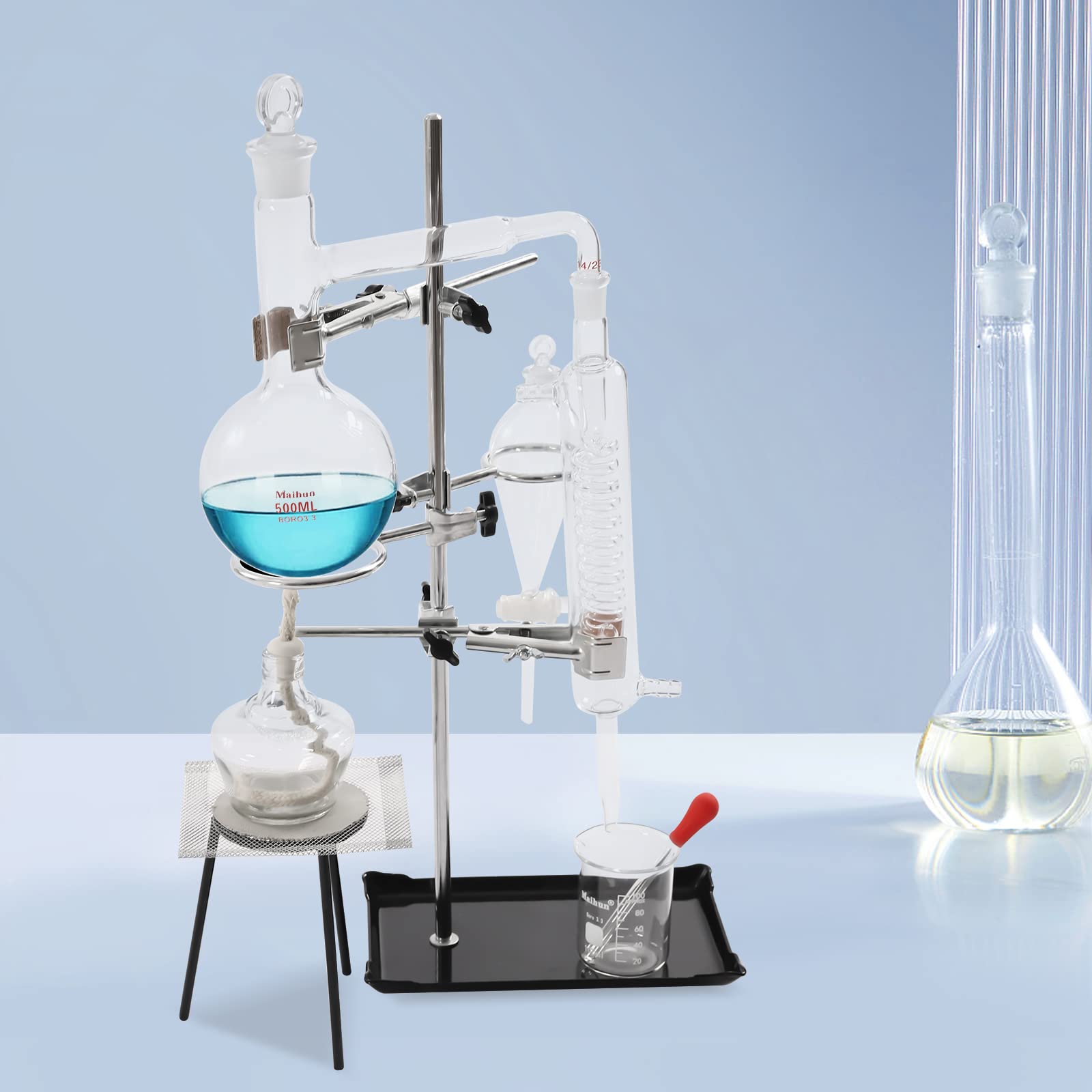 Essential Oil Distillation Kit Lab Distillation Apparatus 500ml ...