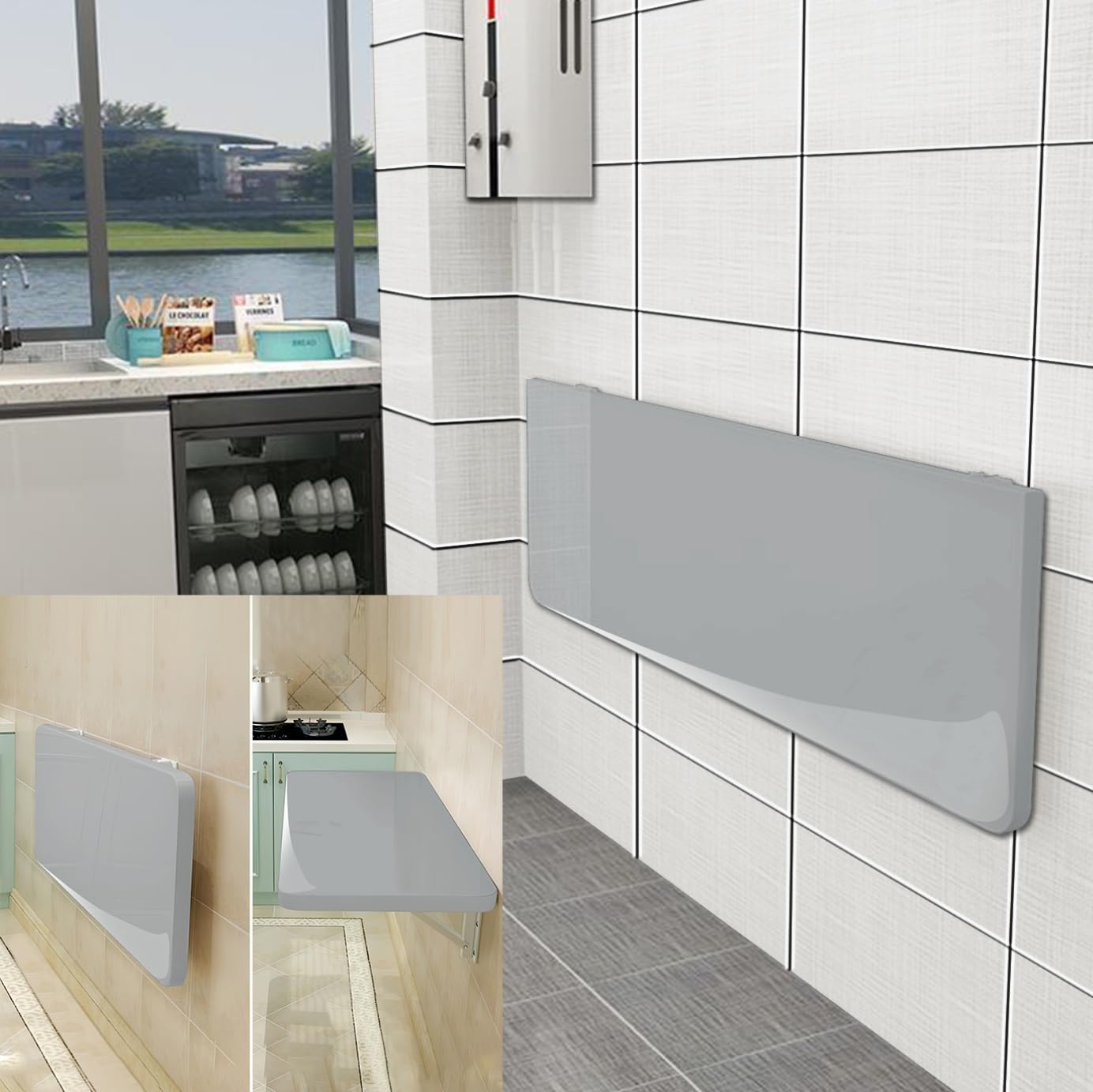 ILYISFMTY Folding Wall Table Wall Folding Table Wall Mounted Folding ...