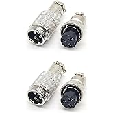 Amazon.com: GX20 Aviation Connector 3 Pin, GX20 Docking Style Circular Adapter Male Female Plug ...