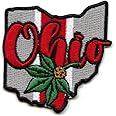 Amazon.com: Ohio College Football State Patch Buckeye Embroidered Iron ...