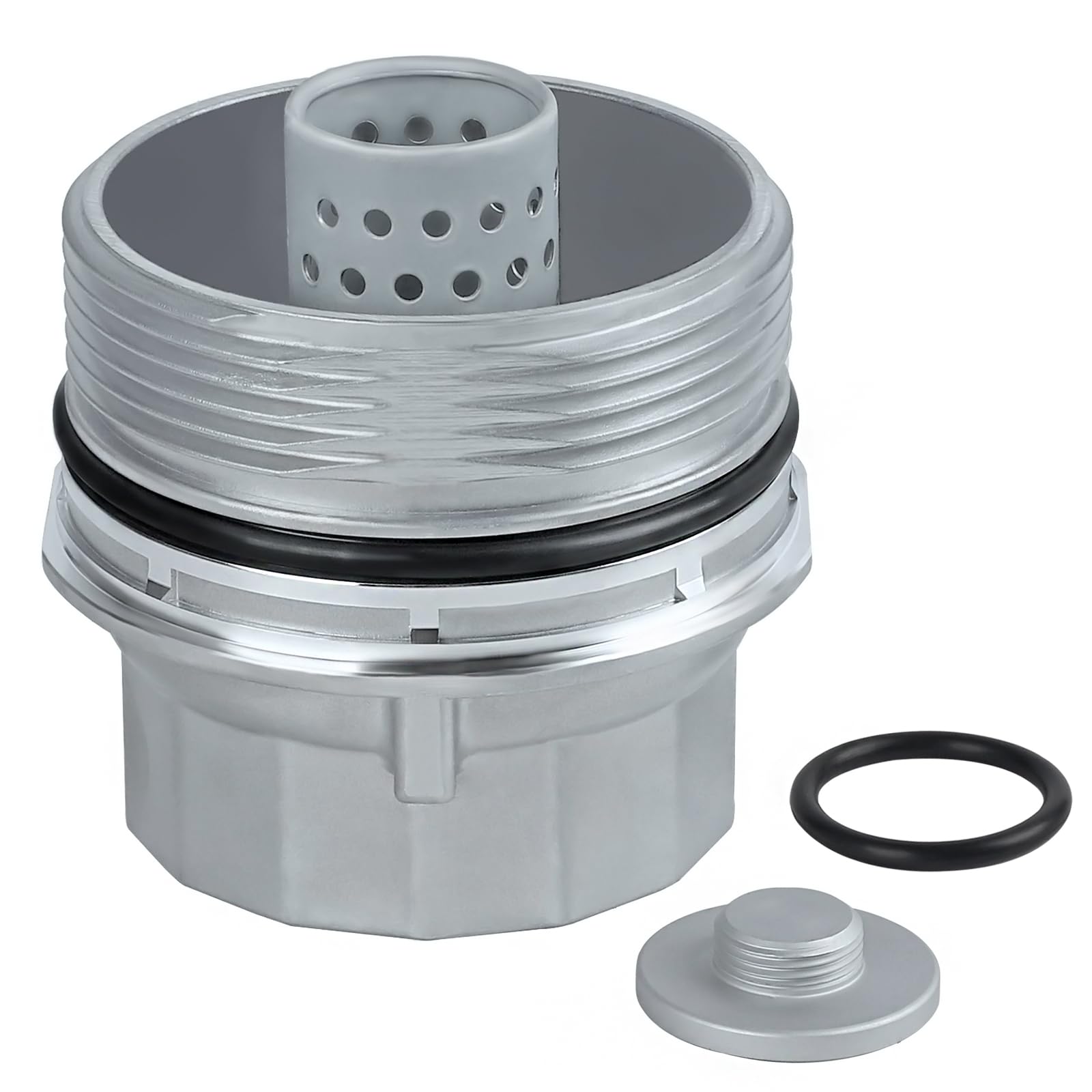 Oil Filter Housing Cap Assembly with Oil Plug Compatible with Toyota ...