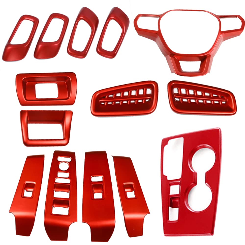 Mua XITER 14PCS Red Full Set of Car Interiors Center Console Moulding ...