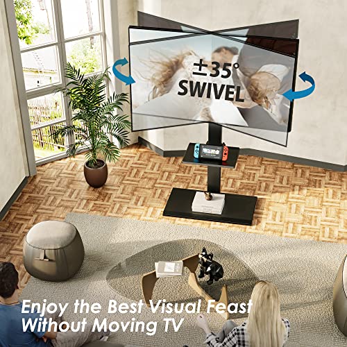Mua FITUEYES Floor TV Stand Iron Base with Swivel Mount for 50-85 Inch ...