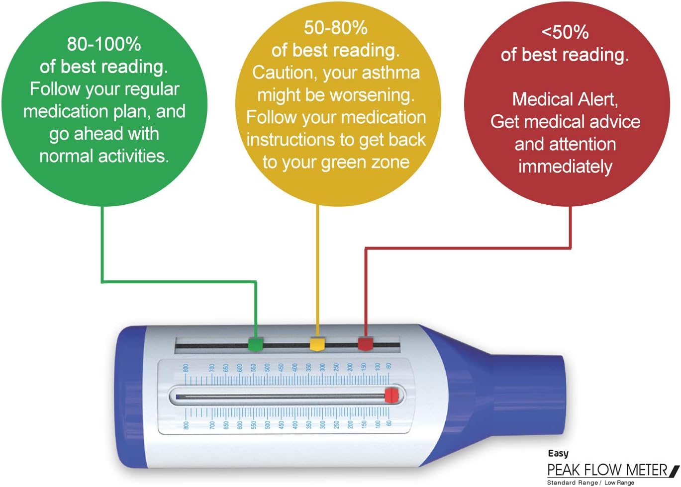 Easy Peak Flow Meter for Adult to Monitor Lung Function | Expiratory ...