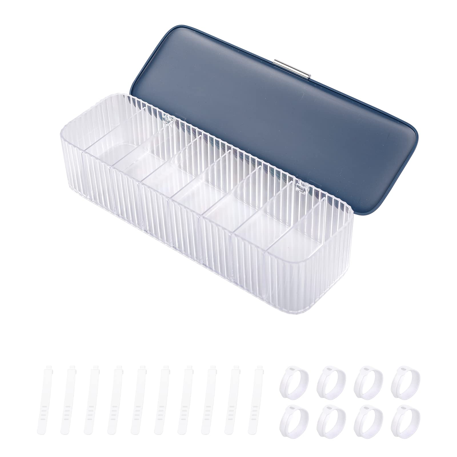 Yesesion Plastic Cable Management Box with Lid and 10 Wire Ties ...