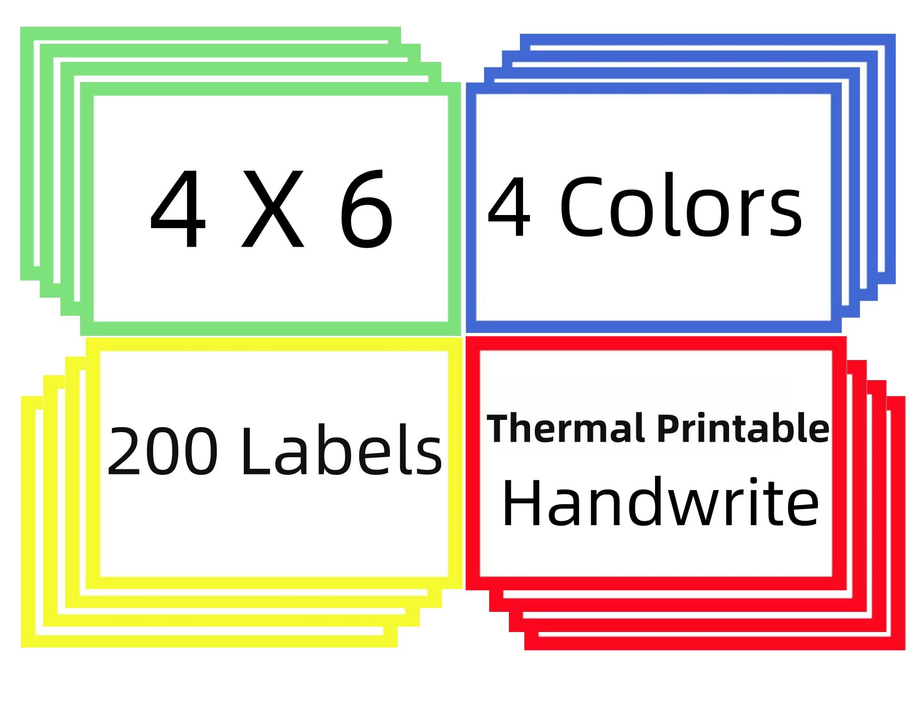 6" x 4" Large Moving Labels for Boxes Color-Coded Label Stickers for ...