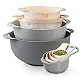 Amazon.com: COOK WITH COLOR 8 Piece Nesting Bowls with Measuring Cups ...