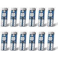 Amazon.com: Nanpoku Super Bright 12X T5 74 73 37 2721 LED Bulb Canbus Error Free for Dashboard ...