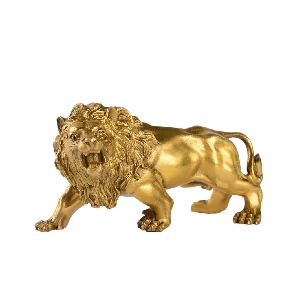 BRABUD Chinese Fengshui Handmade Brass Magical and Noble Lion Statue ...