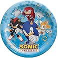 Amazon.com: amscan Sonic The Hedgehog Round Paper Plates - 9" | Blue ...