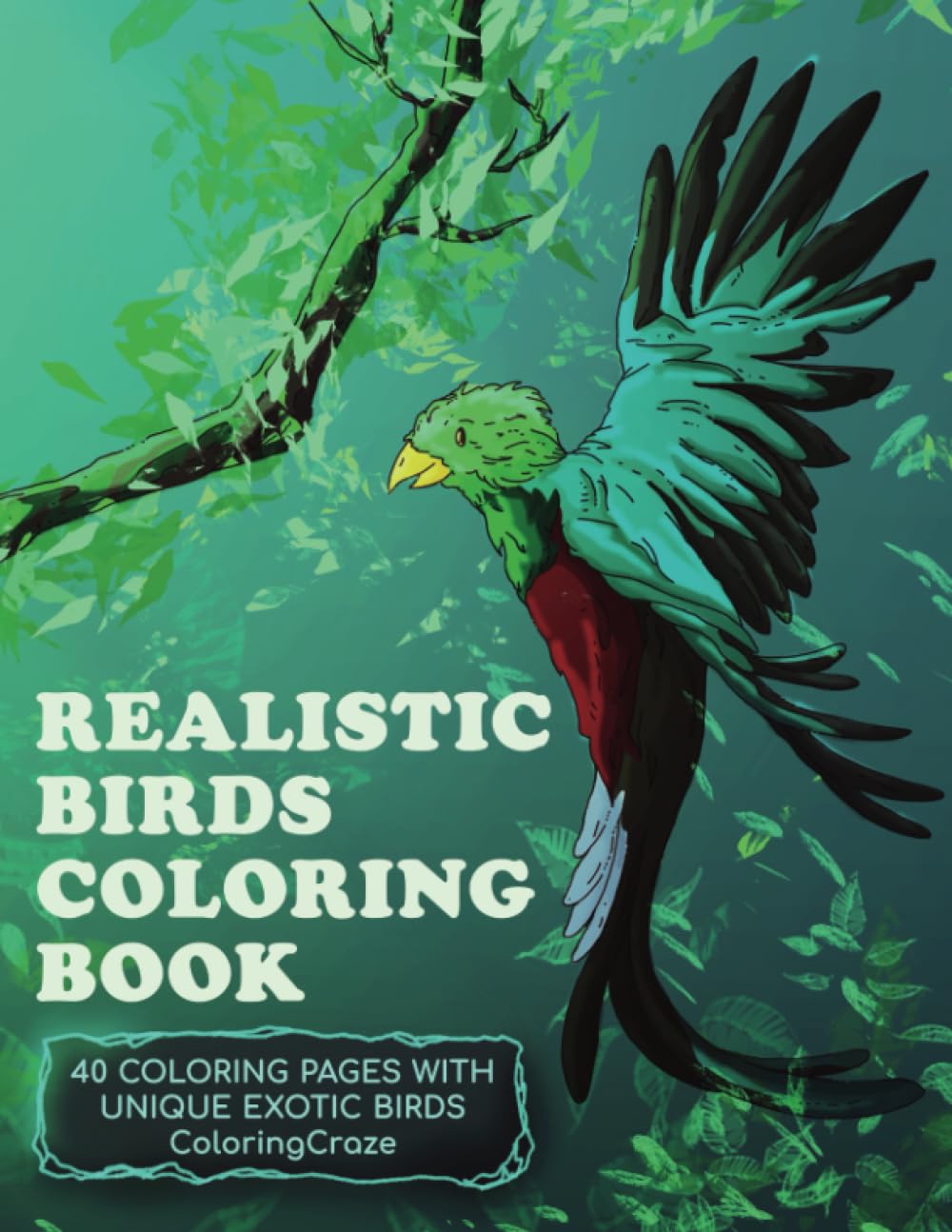 Mua Realistic Birds Coloring Book: 40 Coloring Pages With Unique Exotic ...