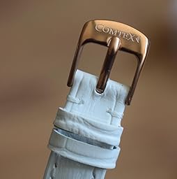 COMTEX Ladies Watches Rose Gold Tone with White Leather Strap Fashion ...