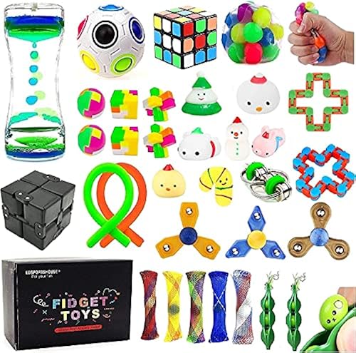 EDsportshouse 32 Pack Sensory Fidget Toys Set Stress Relief Kits for ...