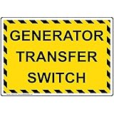 Warning Secondary Power Source Generator Connected ANSI Label Decal ...