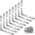 Amazon.com: Eitonbu 8 Pcs Stainless Steel L Bracket 5 x 5 inch Heavy ...