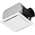 Homewerks 7141-110 Bathroom Fan Integrated LED Light Ceiling Mount ...